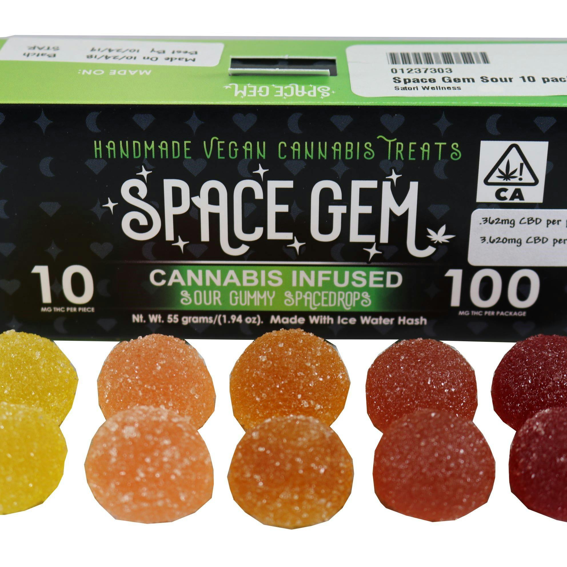 Space Gem: Sour SpaceDrops 100mg 10-Pack | Leafly